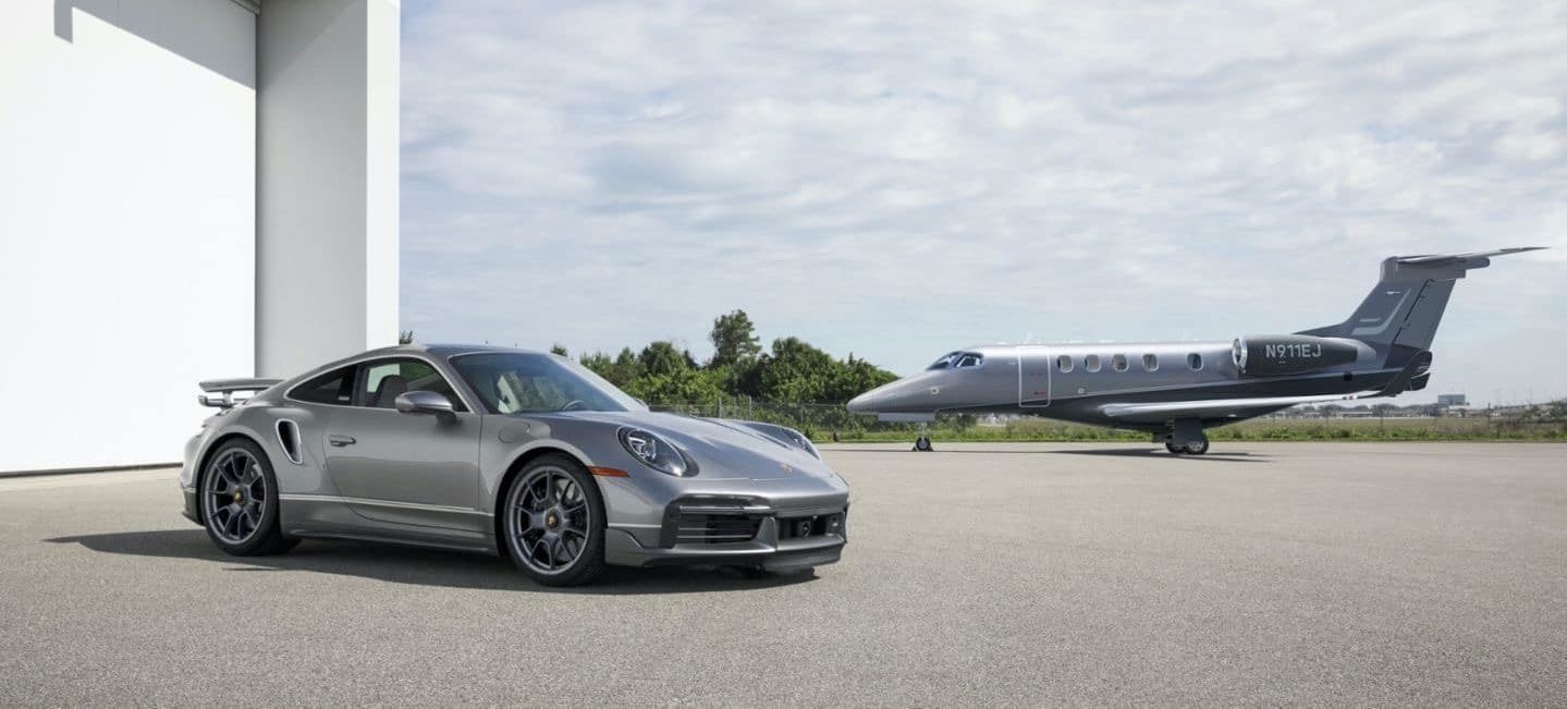 Porsche x Embraer Produces Matching Turbo S & Private Jet