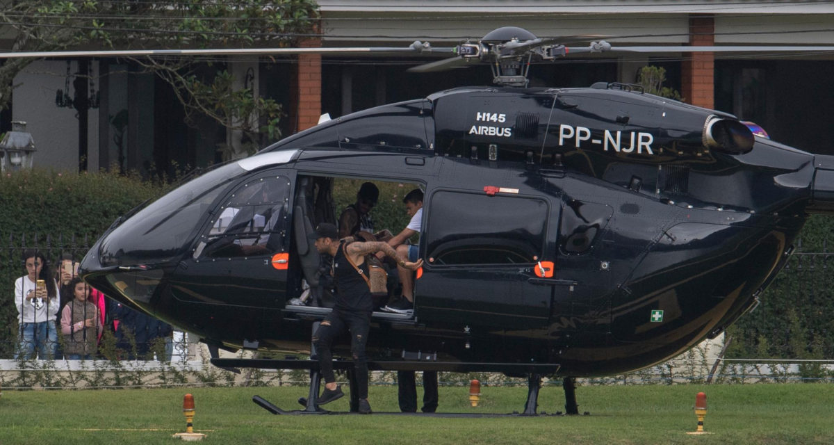 Neymar Shows Off His ₦10bn Mercedes Helicopter & New Batman Haircut ...