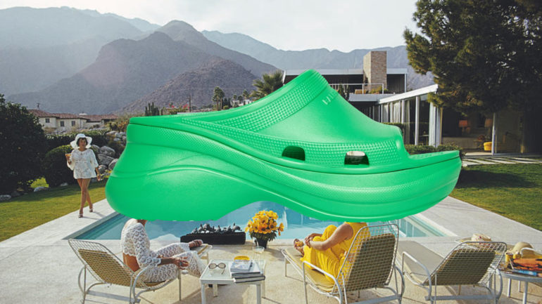 Balenciaga & Crocs Drop An Irresistible Pool Shoe For People With Big ...