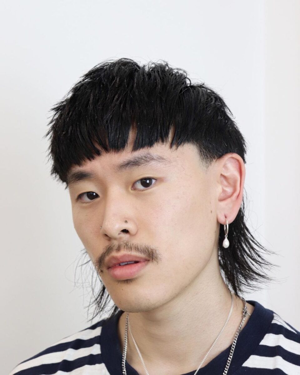 Asian Mullet For Round Face